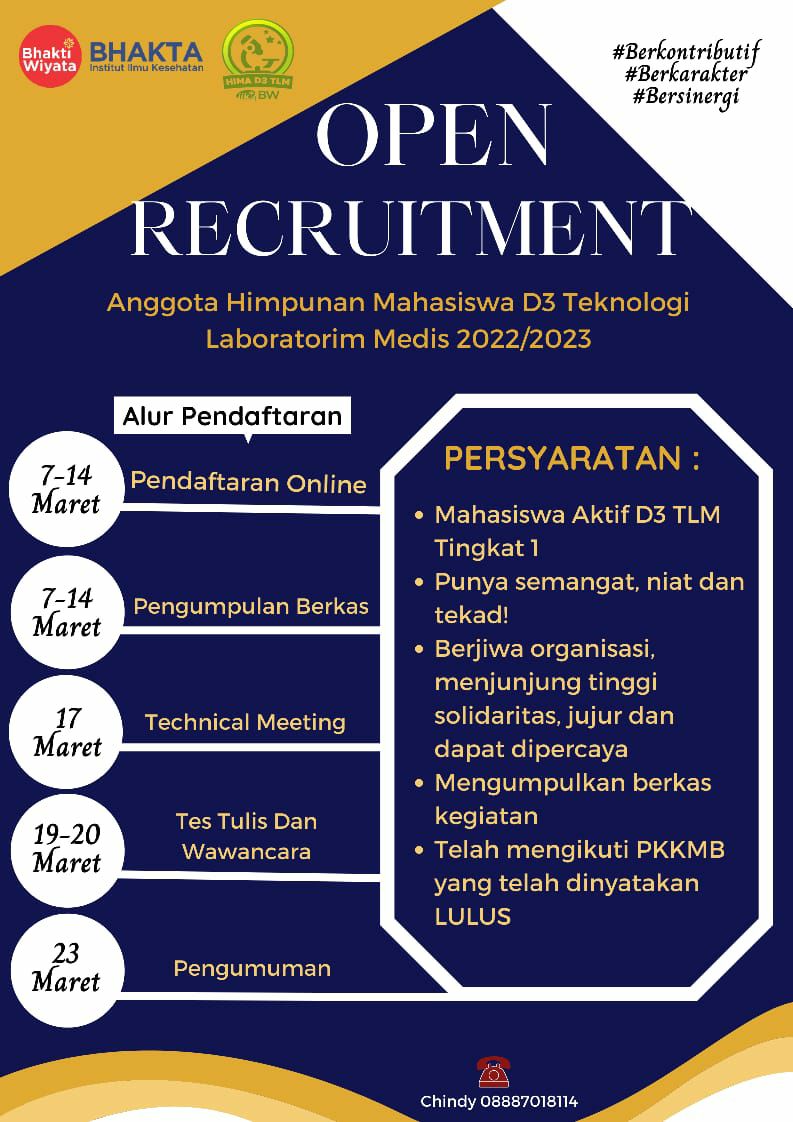 OPEN RECRUITMENT HIMADIPTA 2022 – HIMA D3 TLM
